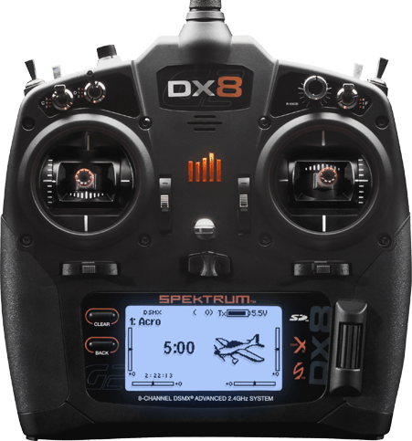 DX8 Transmitter System MD2 with AR8000 Receiver (SPM8000): Spektrum - The Leader in Spread ...