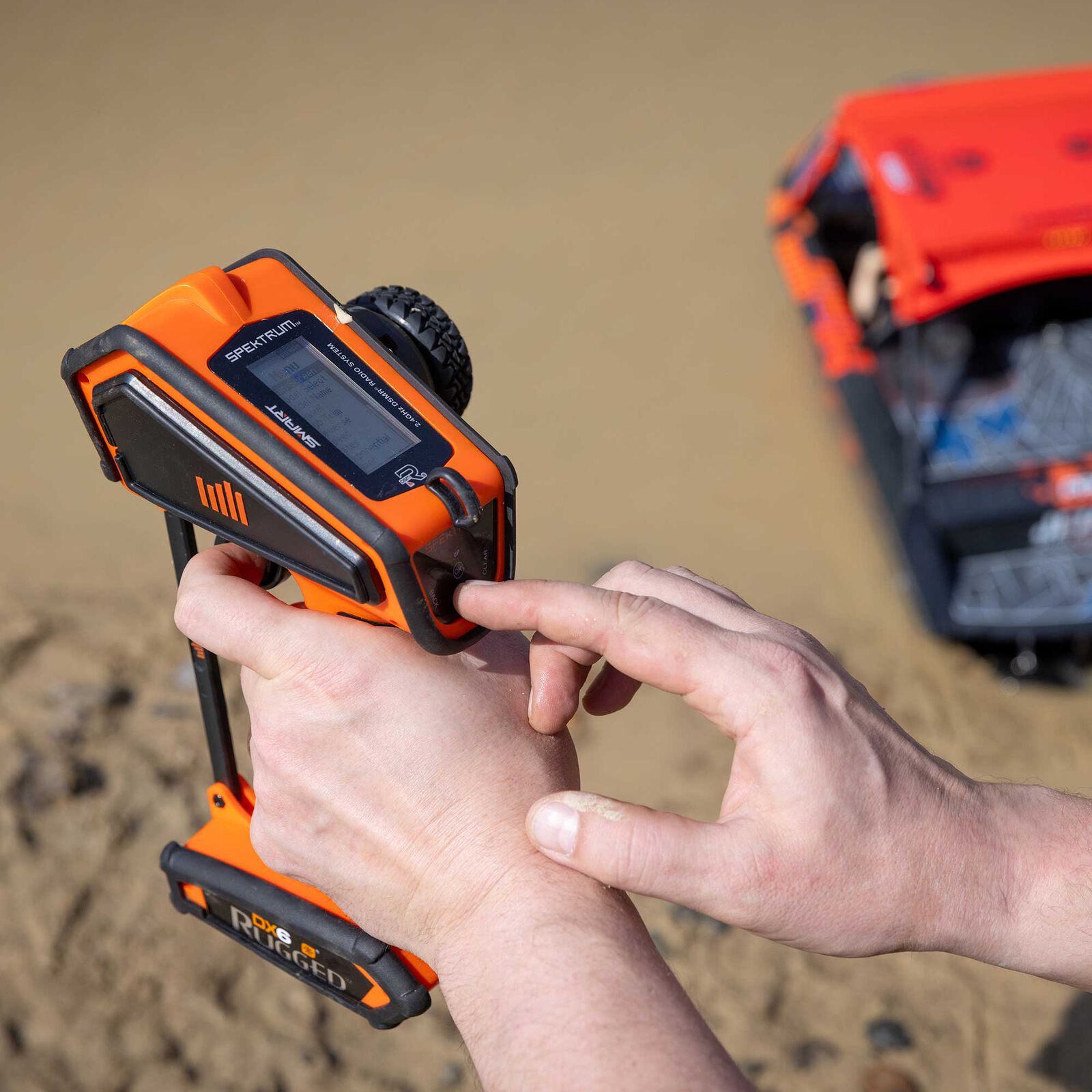 DX6 Rugged 6-Channel DSMR Transmitter Only, Orange | Spektrum