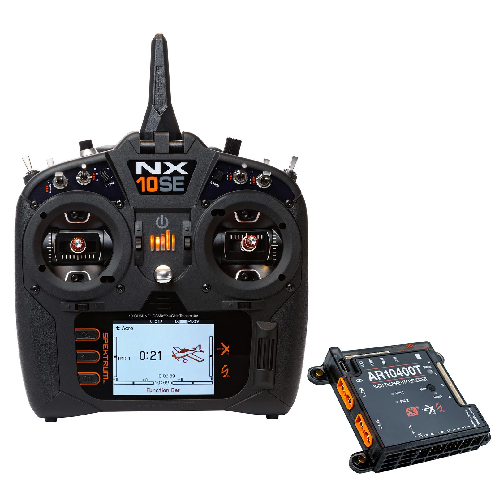 NX10SE 10-Channel DSMX Transmitter Combo with AR10400T PowerSafe ...