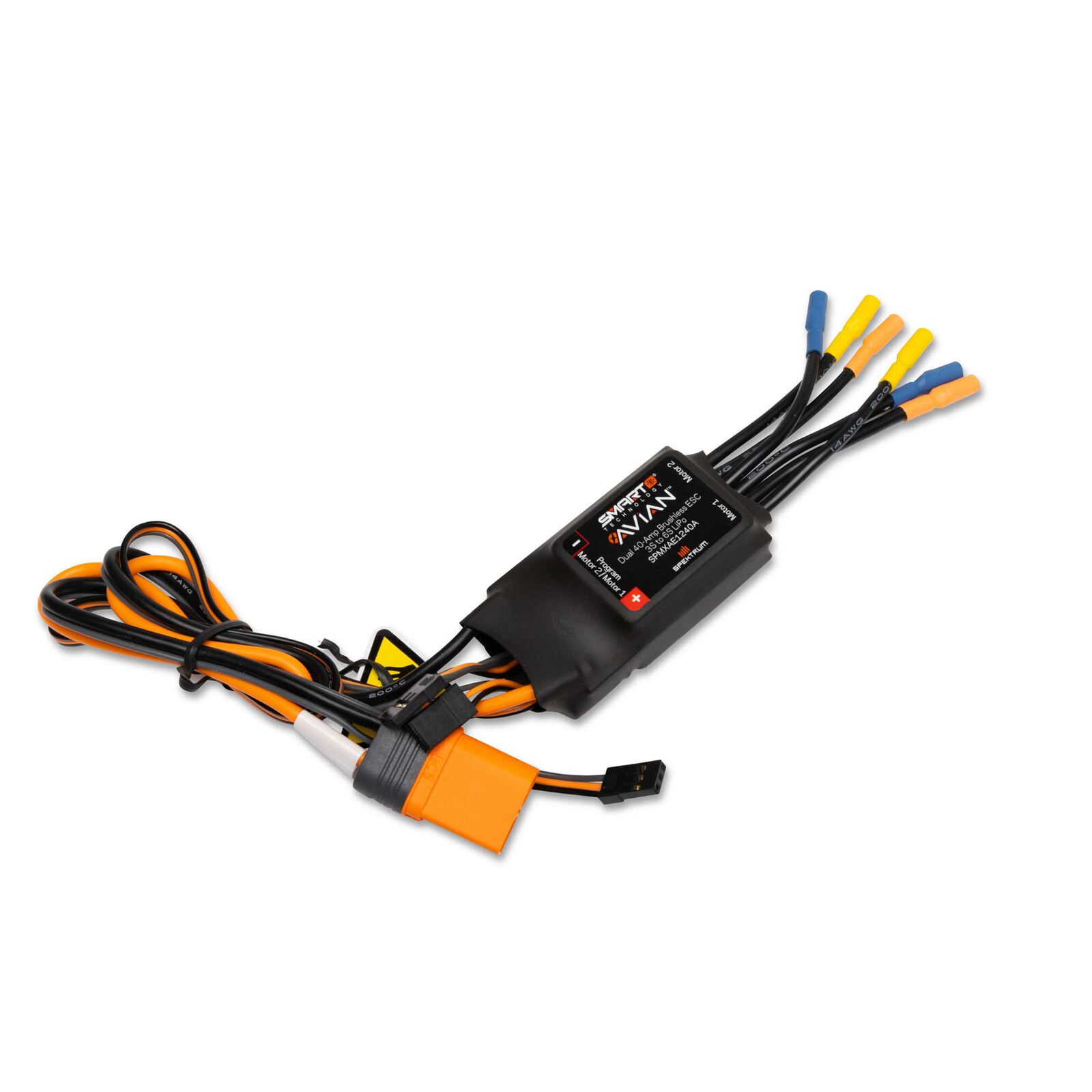 Avian 40-Amp Dual Smart Lite Brushless ESC, 3S-6S: IC5 | Spektrum
