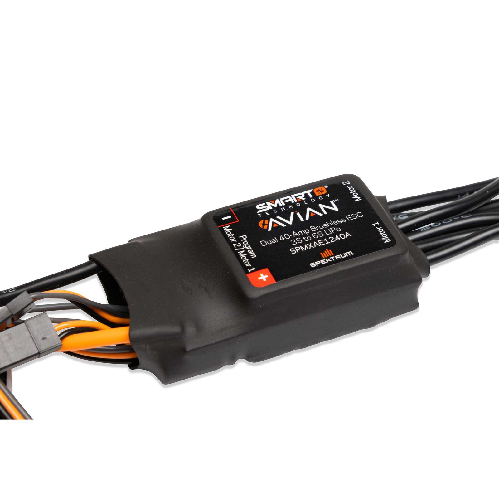Avian 40-Amp Dual Smart Lite Brushless ESC, 3S-6S: IC5 | Spektrum
