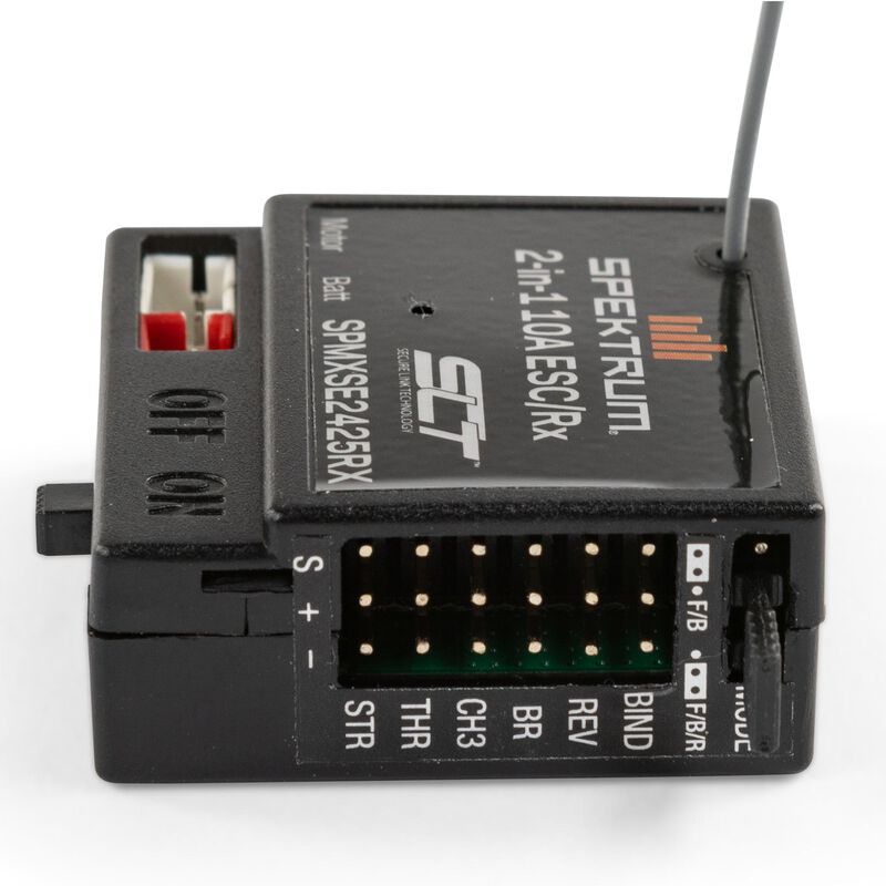 10 Amp Brushed 2-in-1 ESC / SLT Receiver Combo | Spektrum