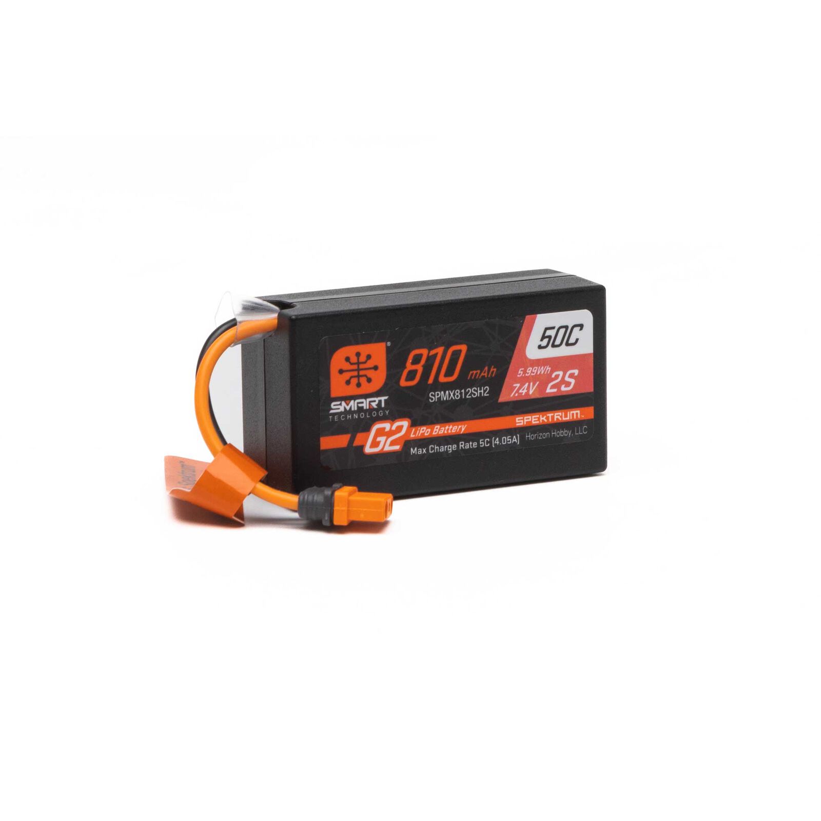 7.4V 810mAh 2S Smart G2 50C LiPo: IC2 | Spektrum
