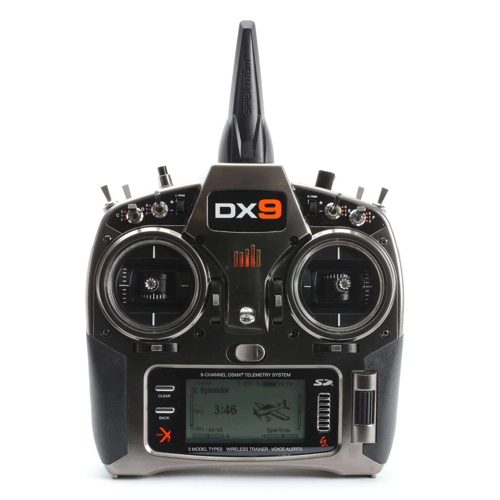DX9 9-Channel DSMX Transmitter Only | Spektrum