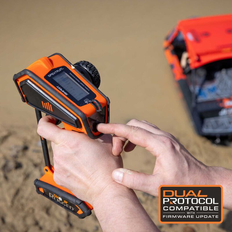 DX6 Rugged 6-Channel DSMR Transmitter Only, Orange | Spektrum