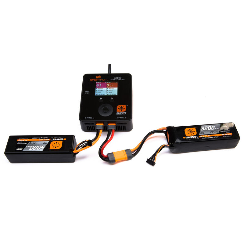11.1V 2200mAh 3S 30C Smart LiPo Battery: IC3 | Spektrum