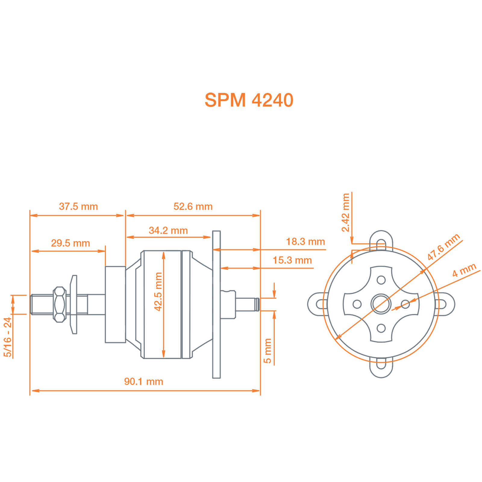 Avian 4240-1000Kv Outrunner Brushless Motor | Spektrum