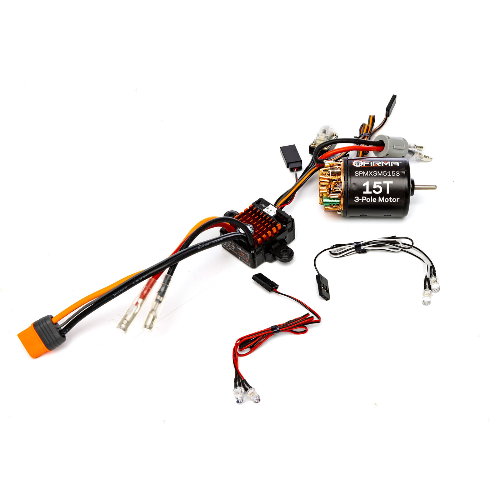 Firma 70A Brushed Smart ESC, 2S-3S: IC3 / 15T Brushed Motor Combo ...