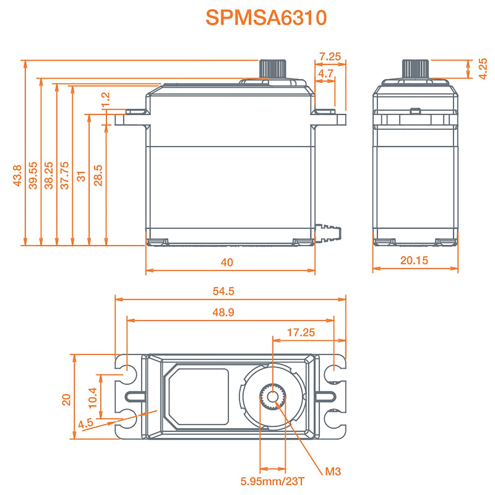 A6310 Standard Digital HV High Torque Brushless Metal Gear Aircraft ...