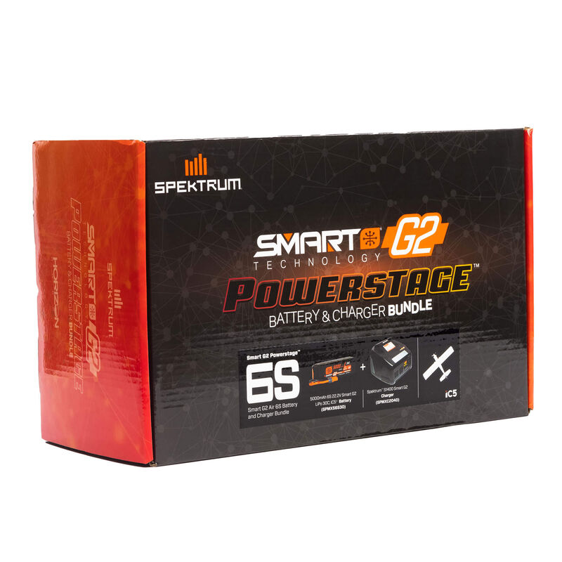 Smart Powerstage Air Bundle: 5000mAh 6S G2 LiPo Battery / S1400 Charger | Spektrum