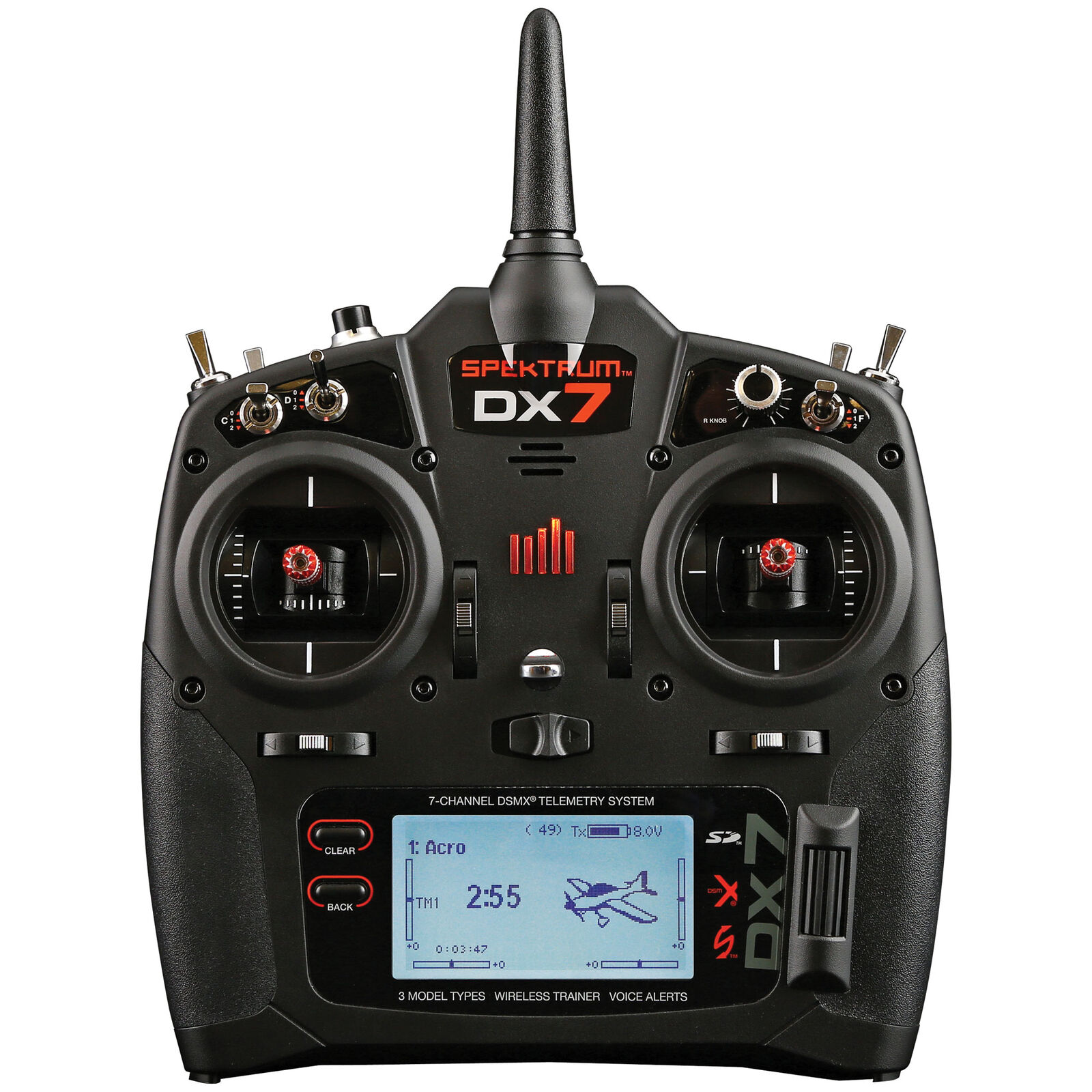 DX7 7-Channel DSMX® Transmitter Only: Gen 2 | Spektrum