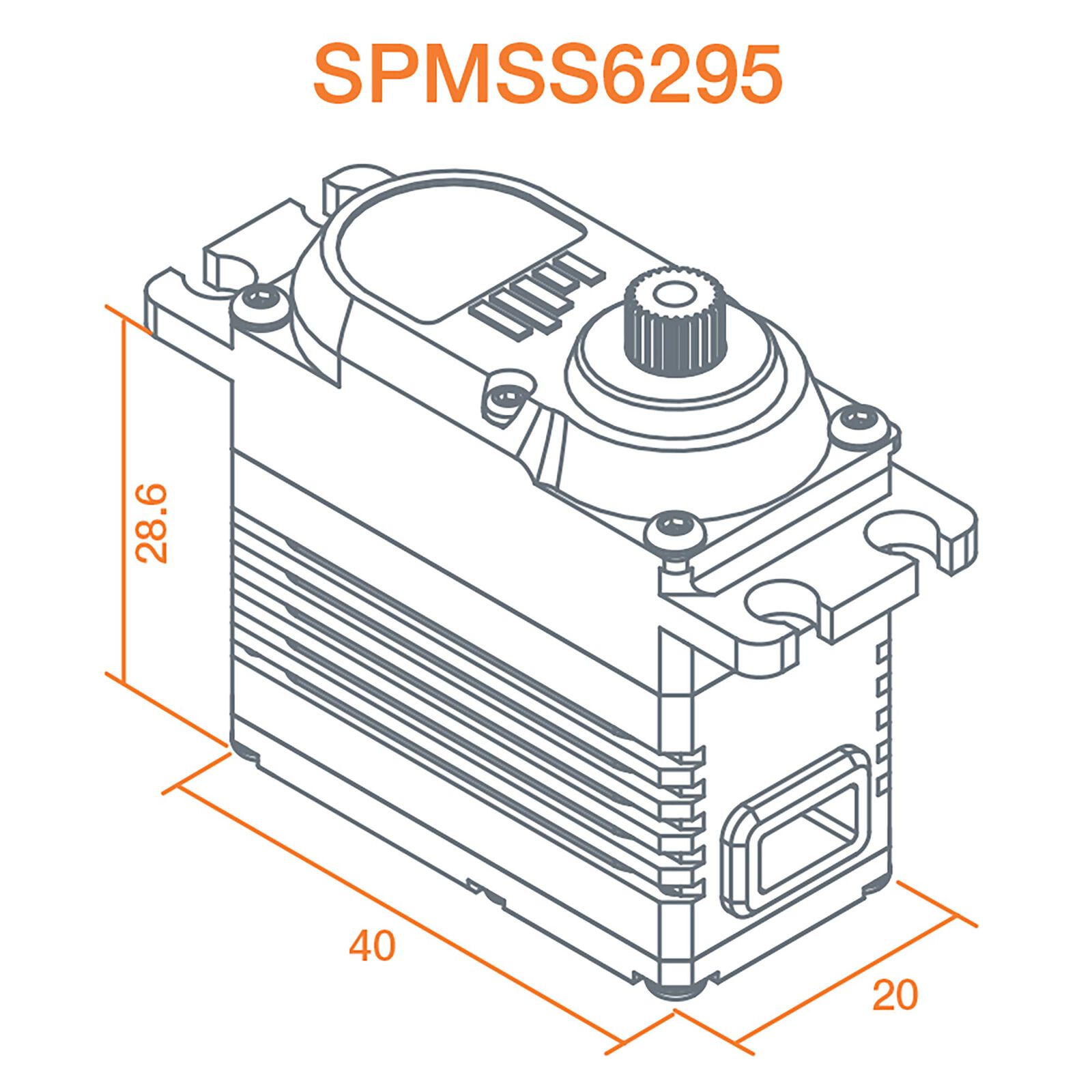 S6295 1/8 HV High Speed High Torque Brushless Metal Gear Servo | Spektrum