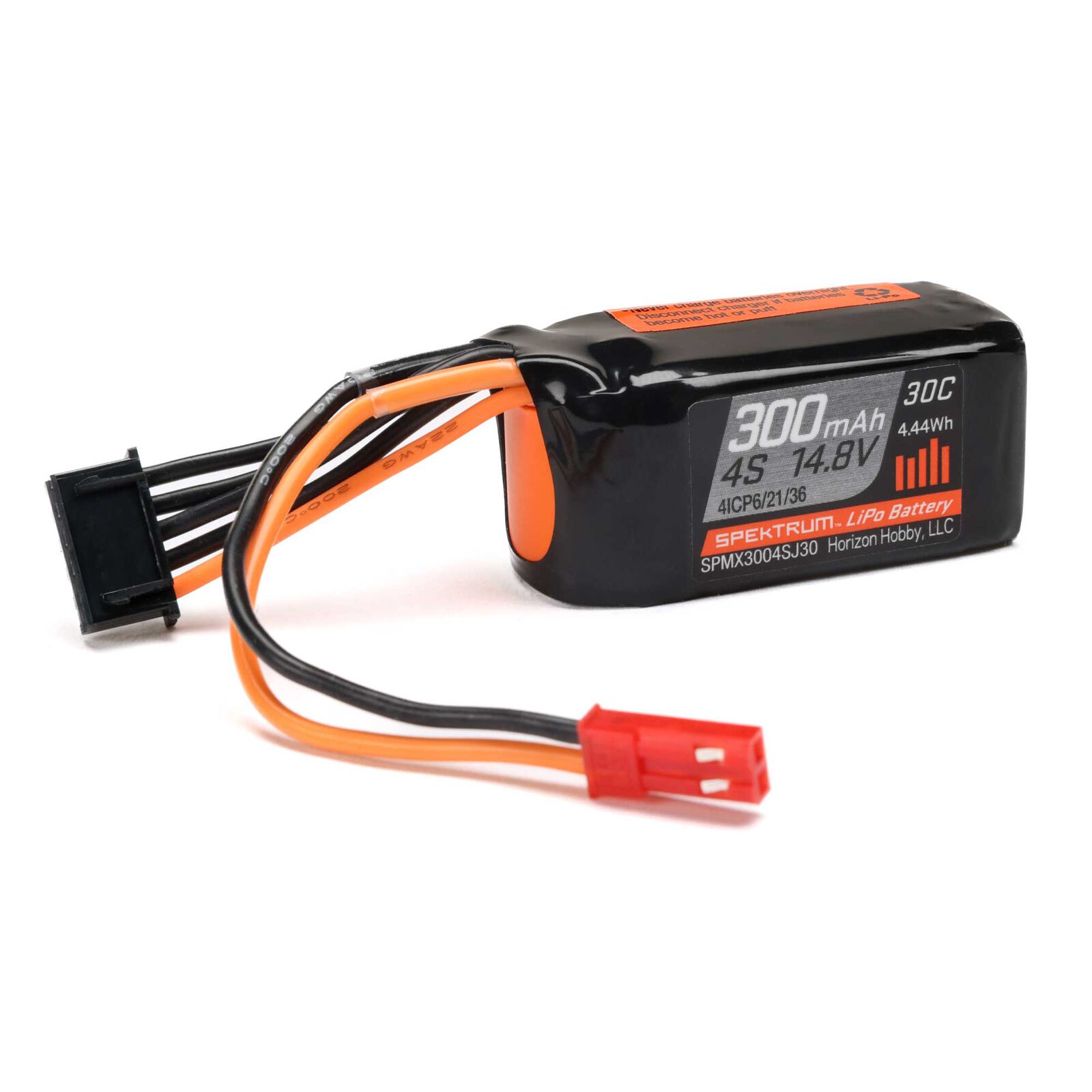 14.8V 300mAh 4S 30C LiPo Battery | Spektrum