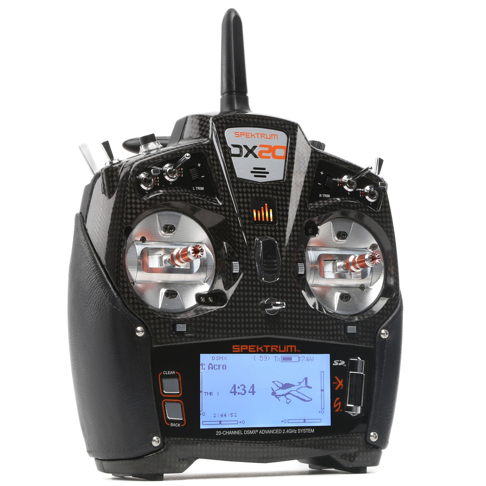 DX20 20-Channel DSMX Transmitter with AR9020, Mode 2 | Spektrum