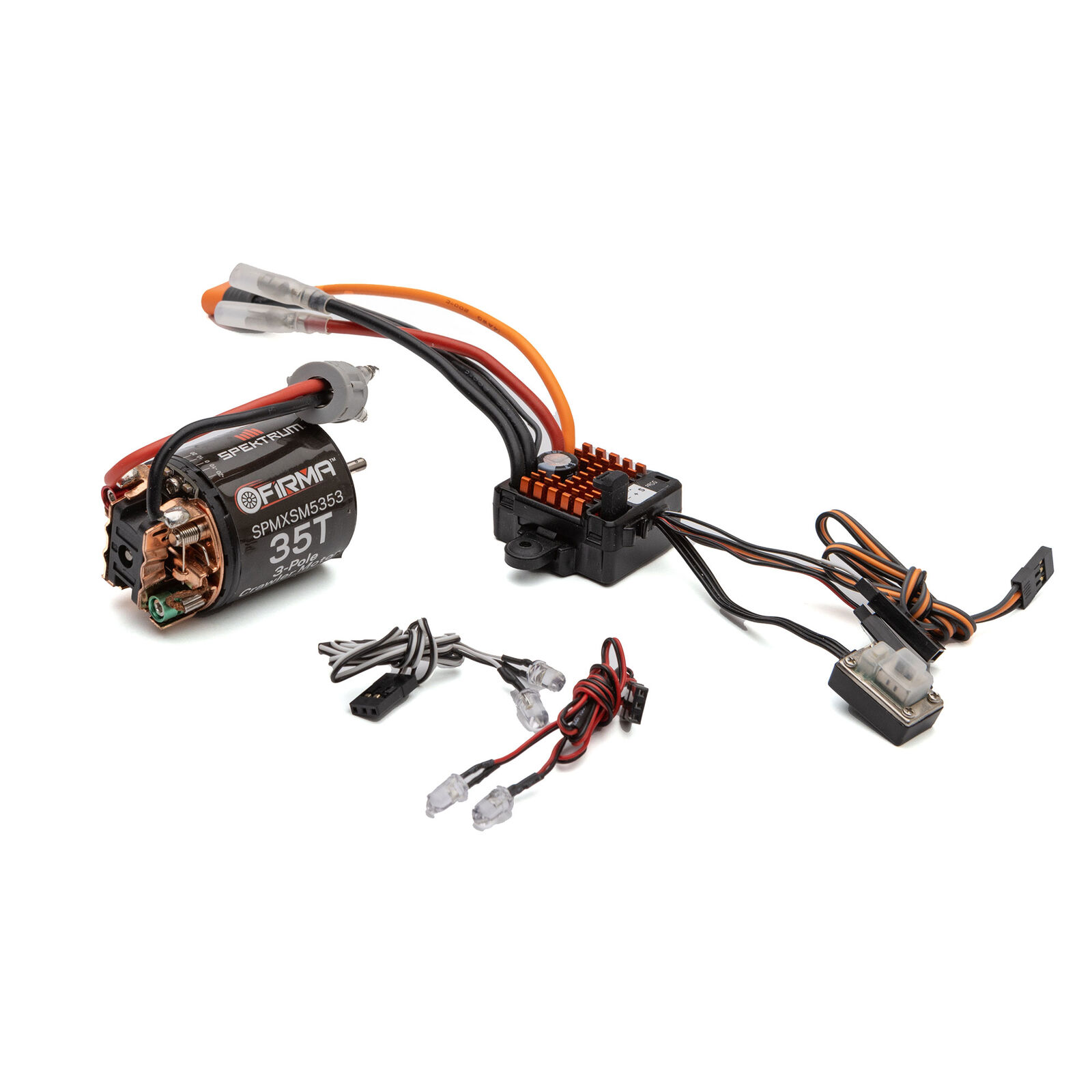 Firma 70A Brushed Smart ESC, 2S-3S: IC3 / 35T Brushed Motor Combo ...